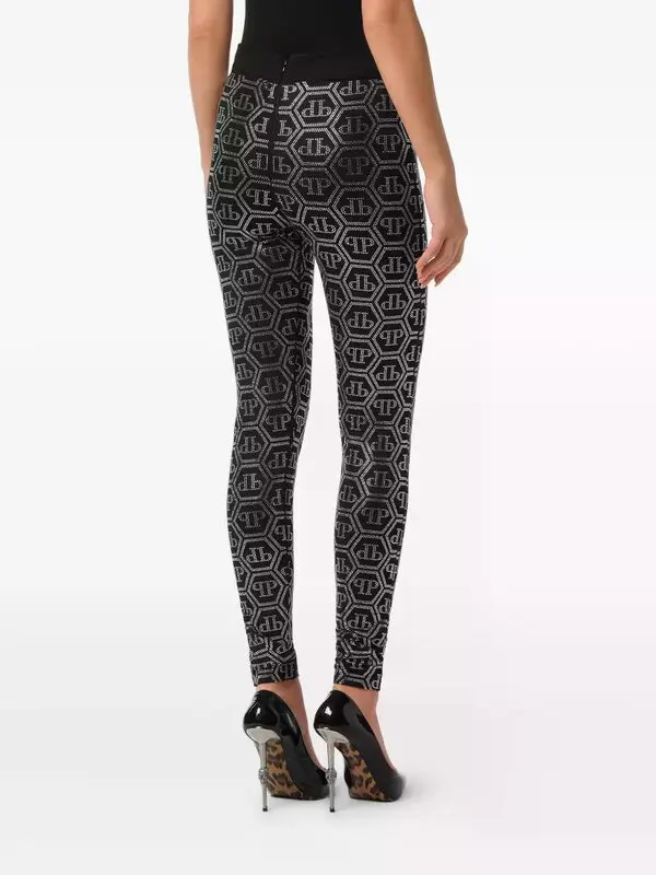 Philipp Plein Monogram-pattern Leggings