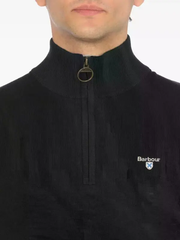 Barbour Half-zip Ribbed-trim Sweater
