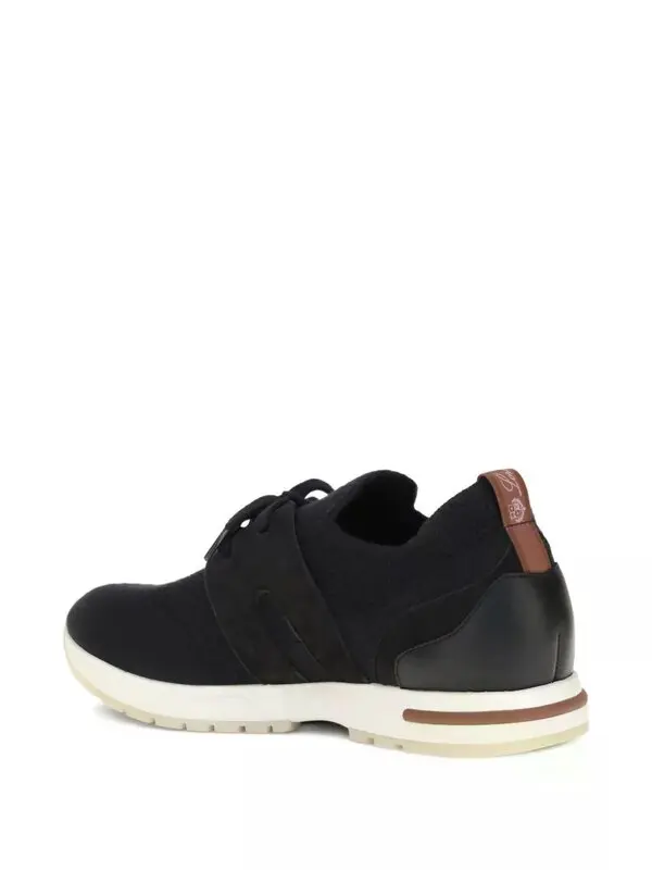 Loro Piana Suede-panel Sneakers - Black