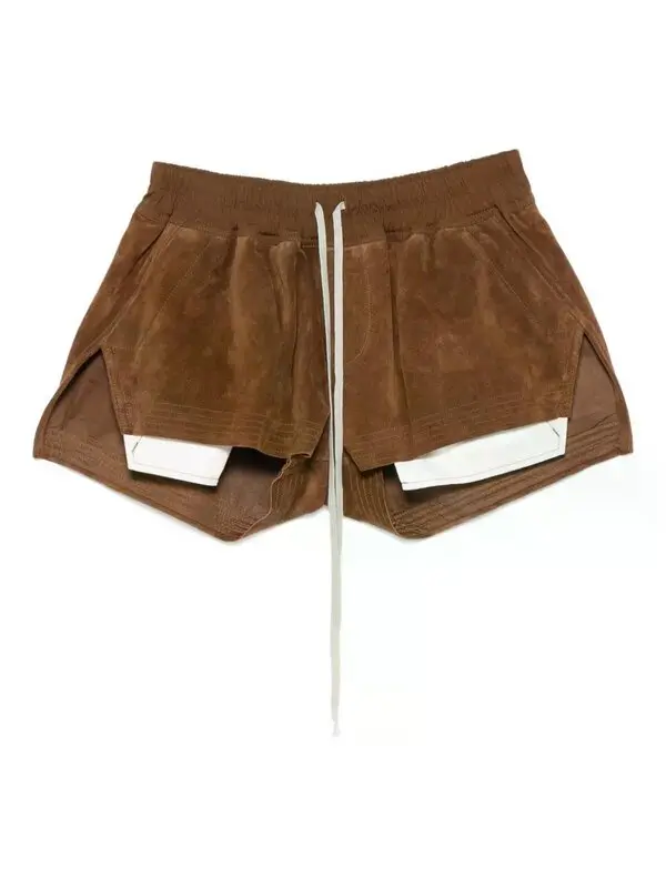 Rick Owens Drawstring Suede Shorts