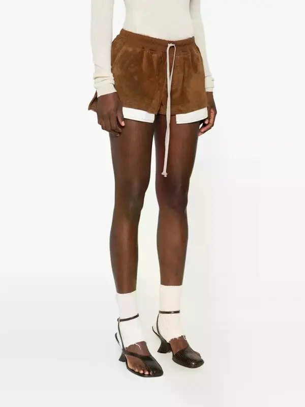Rick Owens Drawstring Suede Shorts