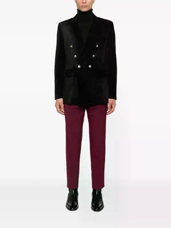 REVERES 1949 Double-breasted Velvet Jacket - Black