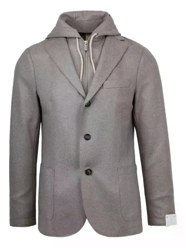 Eleventy Hooded Three-button Blazer