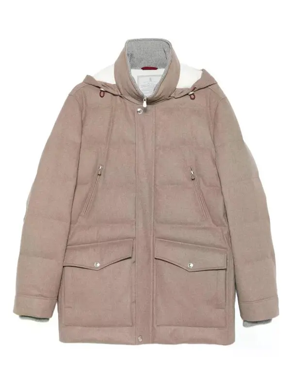 Brunello Cucinelli Wool Hooded Quilted Jacket