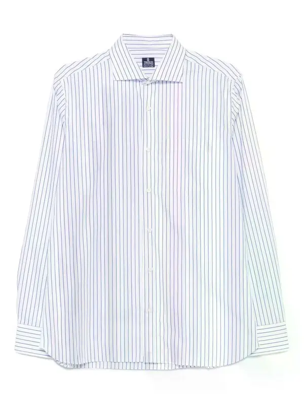 TRUZZI Striped Cotton Shirt - White