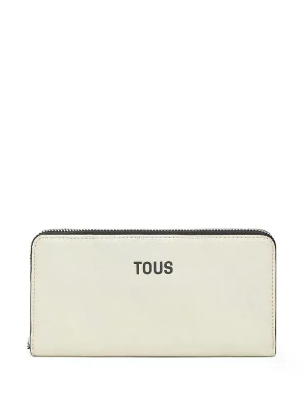 TOUS Zip-around Logo Wallet - White