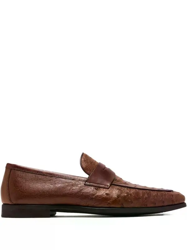 Magnanni Leather Penny Loafers - Brown