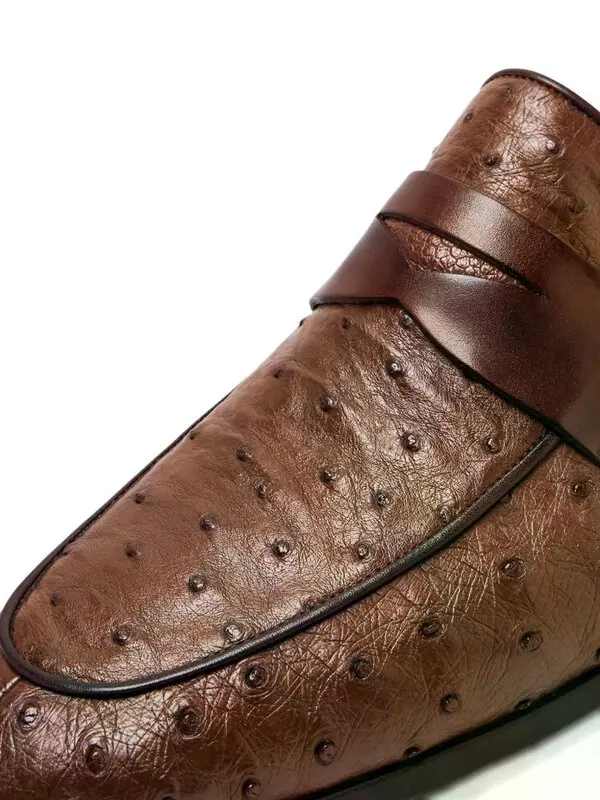 Magnanni Leather Penny Loafers - Brown