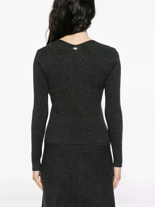 Agnona Square-neck Ribbed Sweater