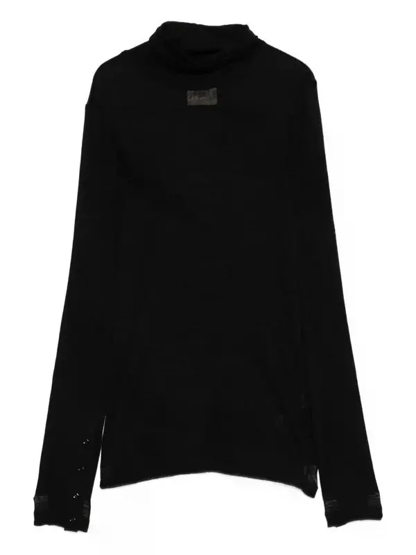 SEMICOUTURE High-neck Long-sleeve Top