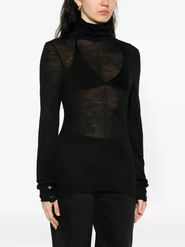 SEMICOUTURE High-neck Long-sleeve Top