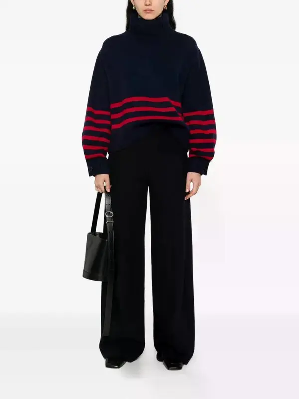 SEMICOUTURE Striped Turtleneck Sweater