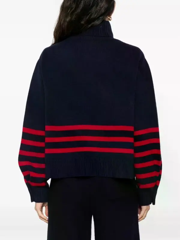 SEMICOUTURE Striped Turtleneck Sweater