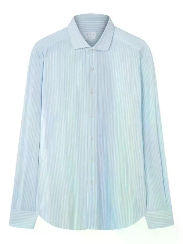 XACUS Striped Long-sleeved Shirt - Blue