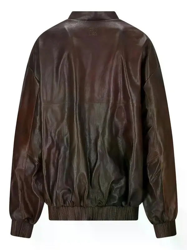 Magda Butrym Leather Zip-front Bomber Jacket
