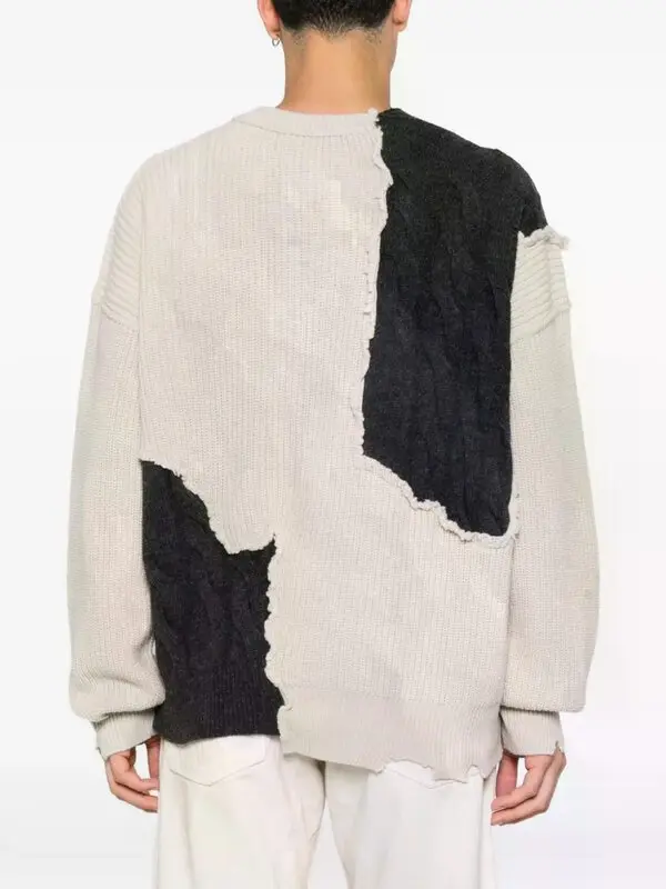 Isabel Benenato Wool Distressed Sweater