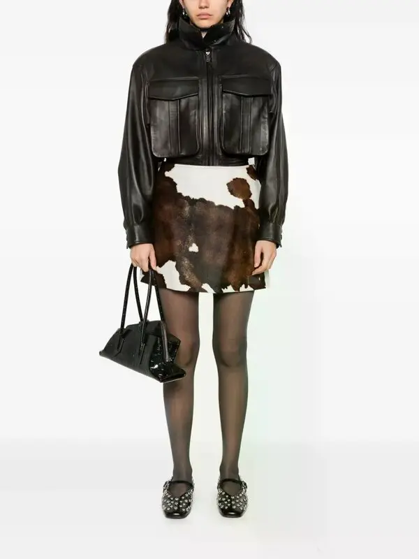 Moschino Cow-print A-line Mini Skirt