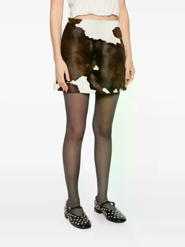 Moschino Cow-print A-line Mini Skirt