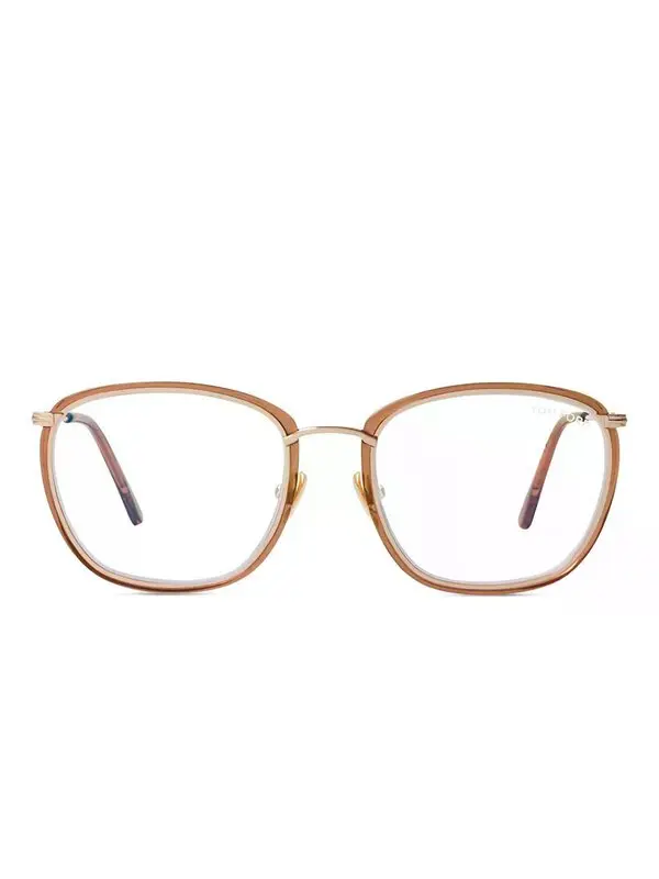 TOM FORD Geometric-frame Glasses - Brown