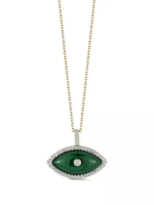 Mateo Eye Malachite Pendant Necklace - Gold