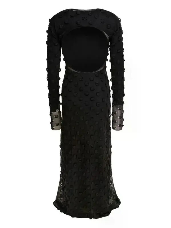Sportmax Textured-knit Open-back Dress