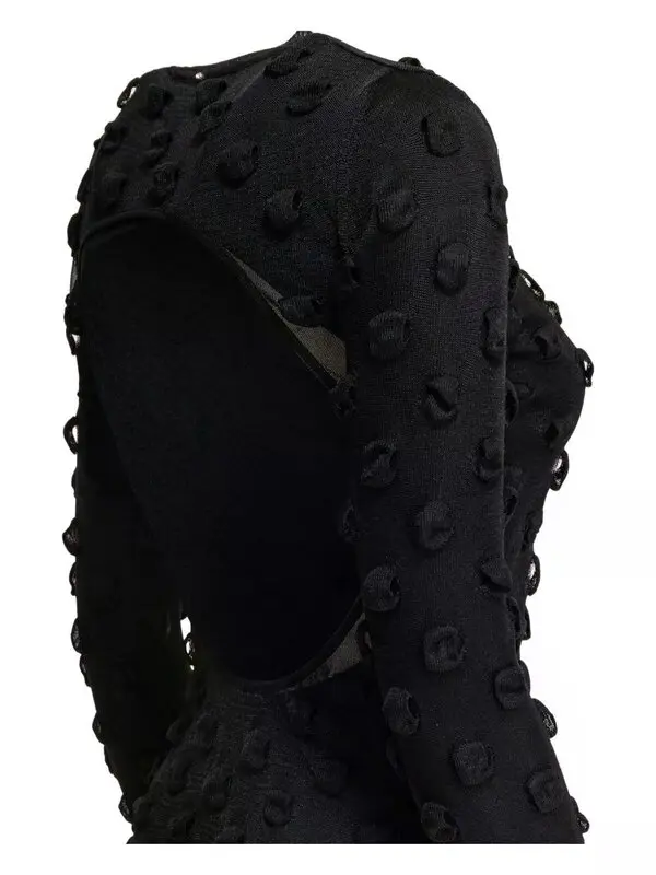 Sportmax Textured-knit Open-back Dress