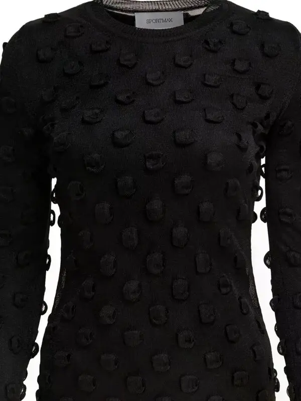 Sportmax Textured-knit Open-back Dress