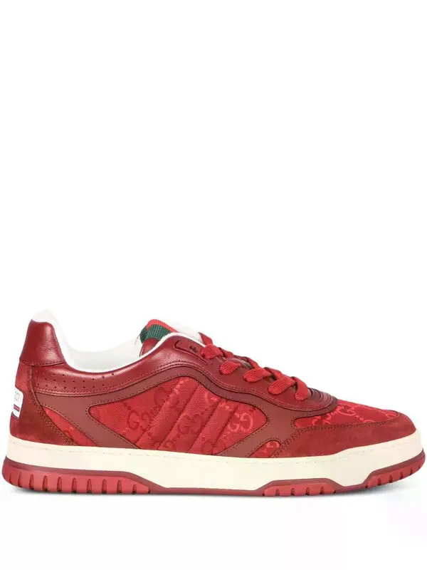 Gucci Re-web Panelled Sneakers - Red