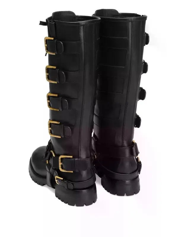 Dolce & Gabbana Buckle-embellished Knee-high Boots