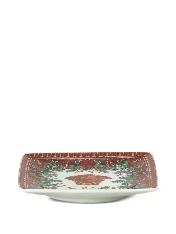 Versace Medusa-print Square Dish - Red