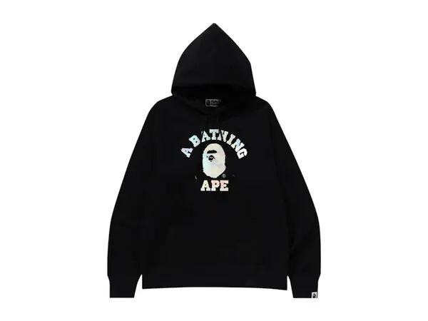 A BATHING APE Aurora College Pullover Hoodie - Black