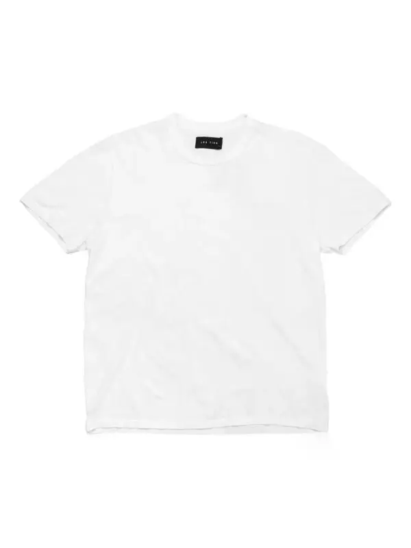 LES TIEN Binded-neck Cotton T-shirt - White