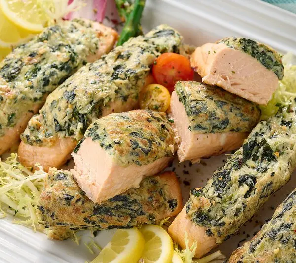 EGG HARBOR 6oz. Salmon Stuffed With Spinach & Cream Cheese - One-color