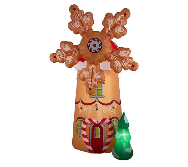 RC HOME DECOR 8' Gingerbread Windmill Christmas Inflatable