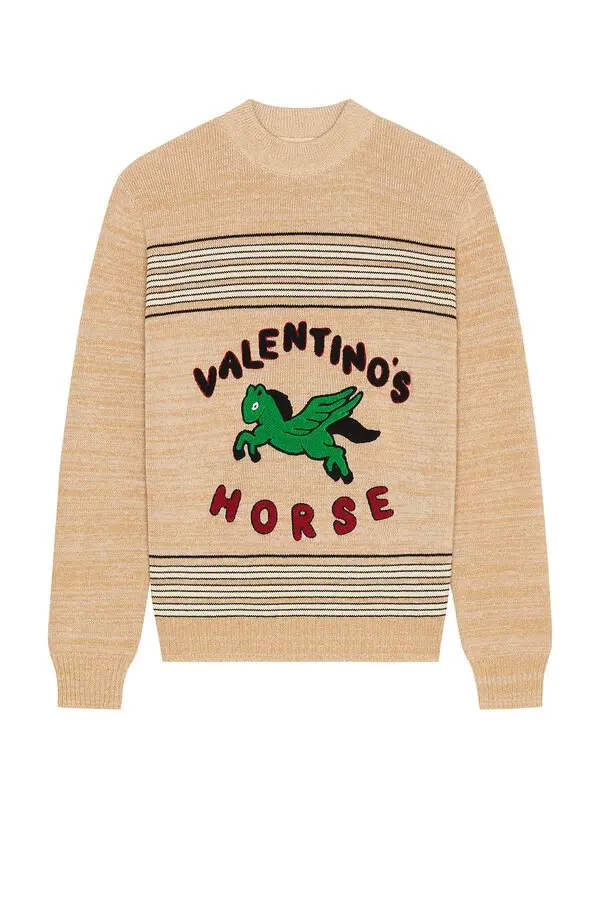 Valentino Garavani Horse Graphic Sweater - Beige
