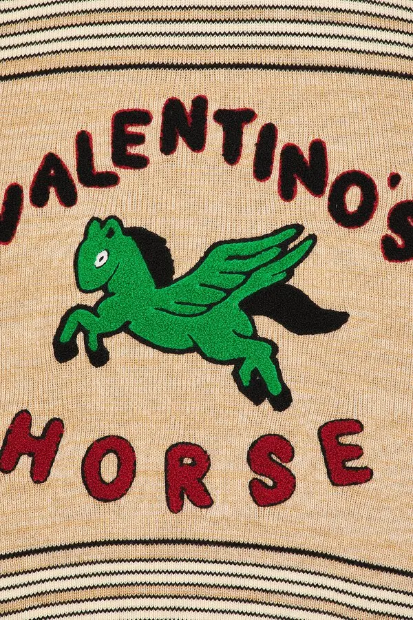 Valentino Garavani Horse Graphic Sweater - Beige