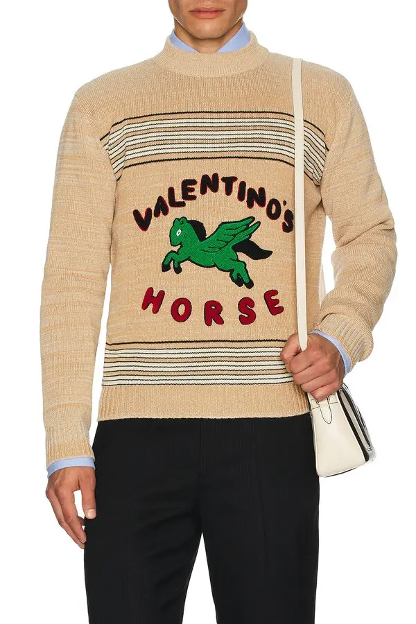 Valentino Garavani Horse Graphic Sweater - Beige