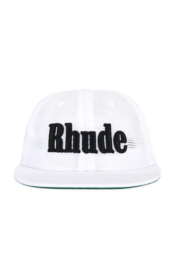 Rhude Logo Mesh Cap - White