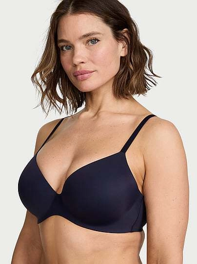 Victoria's Secret Body Victoria Flexfactor Lightly Lined Plunge Demi Bra - Blue