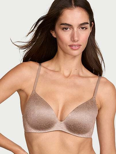 Victoria's Secret Body Victoria Flexfactor Lightly Lined Plunge Demi Bra - Brown