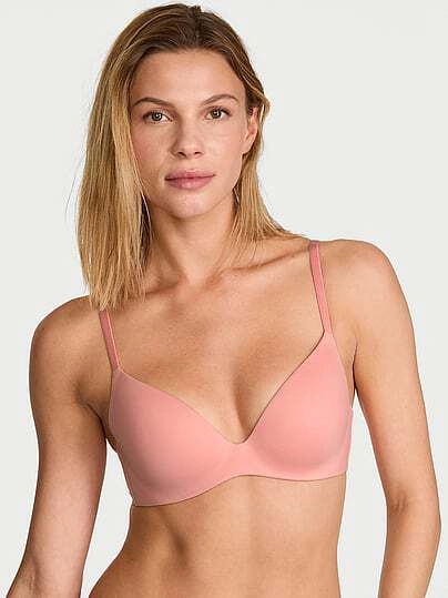 Victoria's Secret Body Victoria Flexfactor Lightly Lined Plunge Demi Bra - Pink