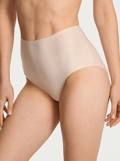 Victoria's Secret Body Victoria Flex Shadow Stripe Modern Brief Panty - Beige