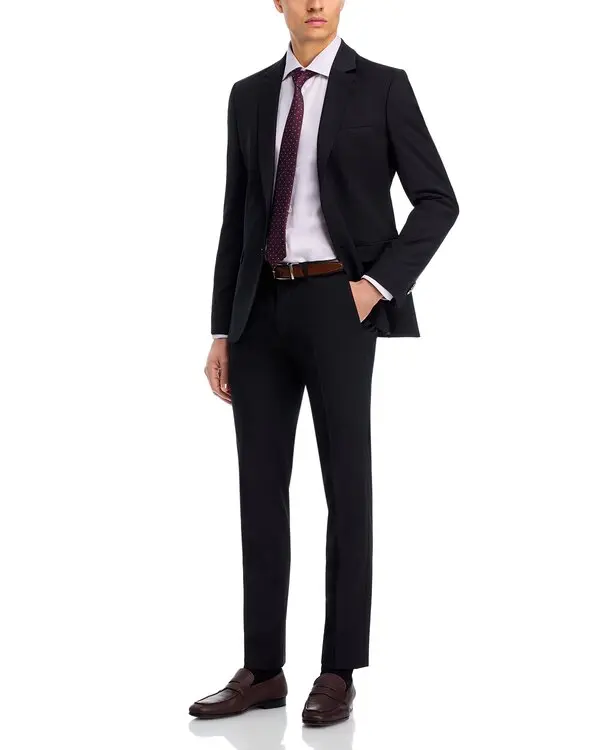 Hugo Boss Extra Slim Fit Stretch Suit Pants - Black