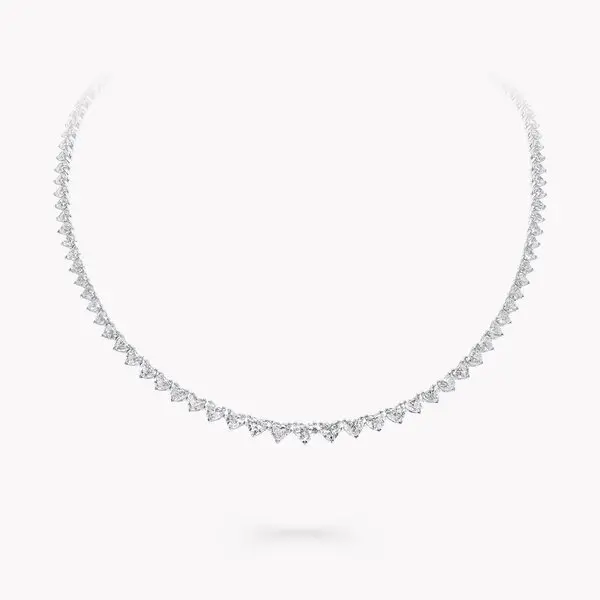 Graff Heart Shape Diamond Necklace - White Gold