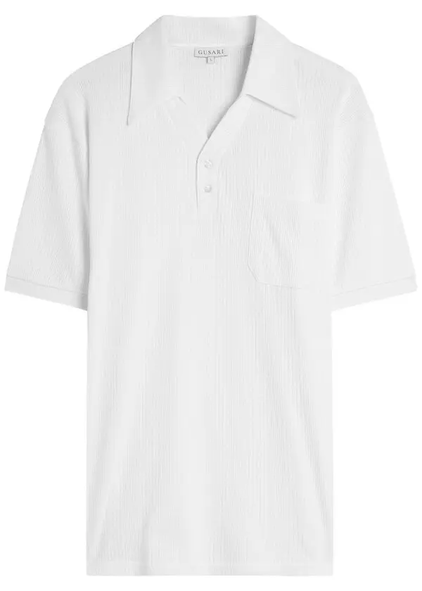GUSARI Miami Cotton Polo Shirt - White