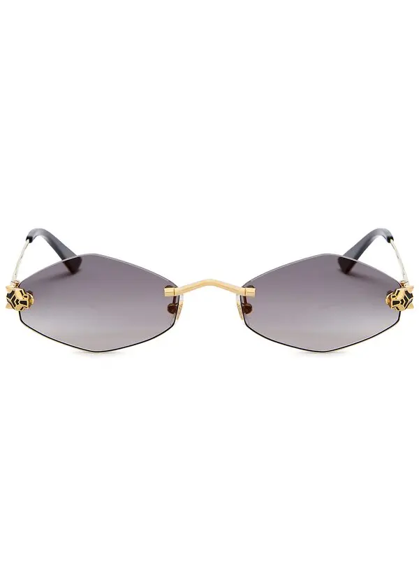 CARTIER Rimless Oval-frame Sunglasses
