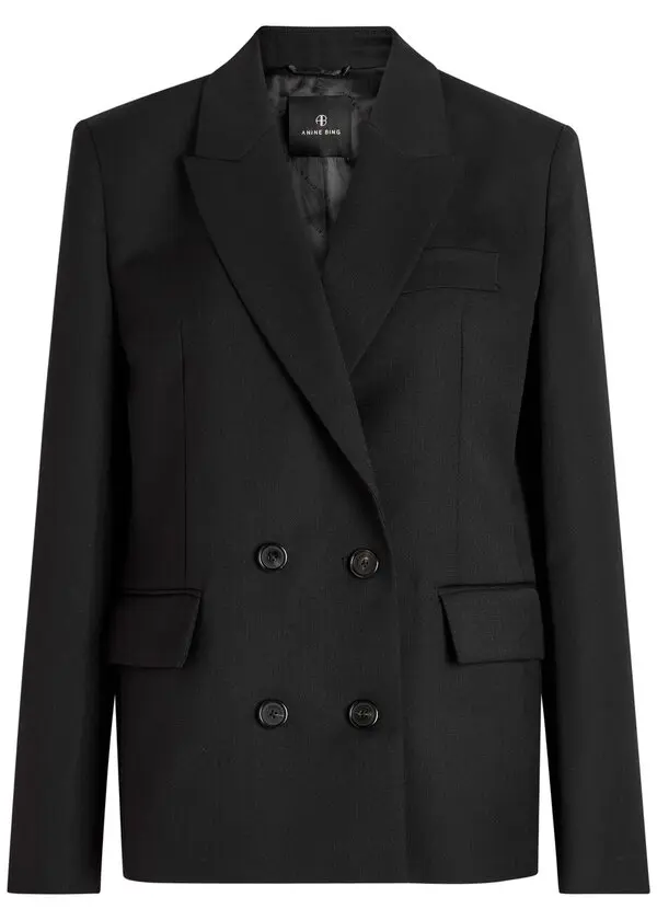 ANINE BING Evalyn Wool-blend Blazer