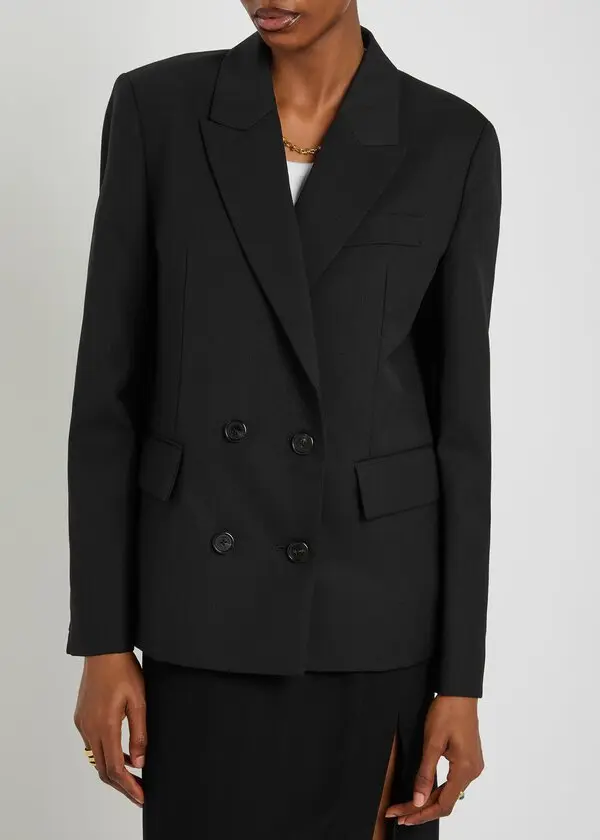 ANINE BING Evalyn Wool-blend Blazer