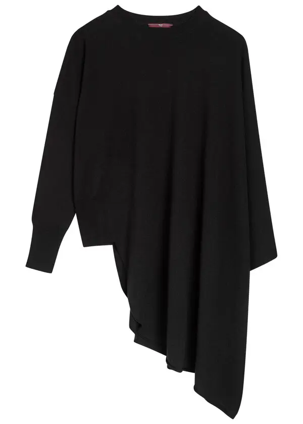 High Asymmetric Wool-blend Jumper