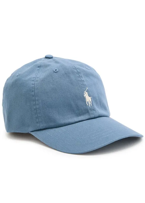 Ralph Lauren Logo-embroidered Cotton-twill Cap - Blue